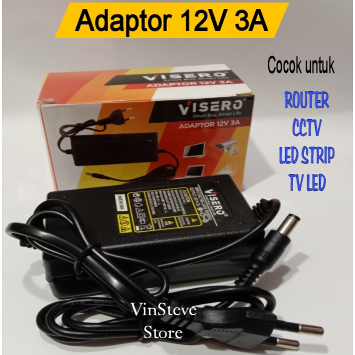 Universal Visero 12V 3A Adapter | Shopee Malaysia