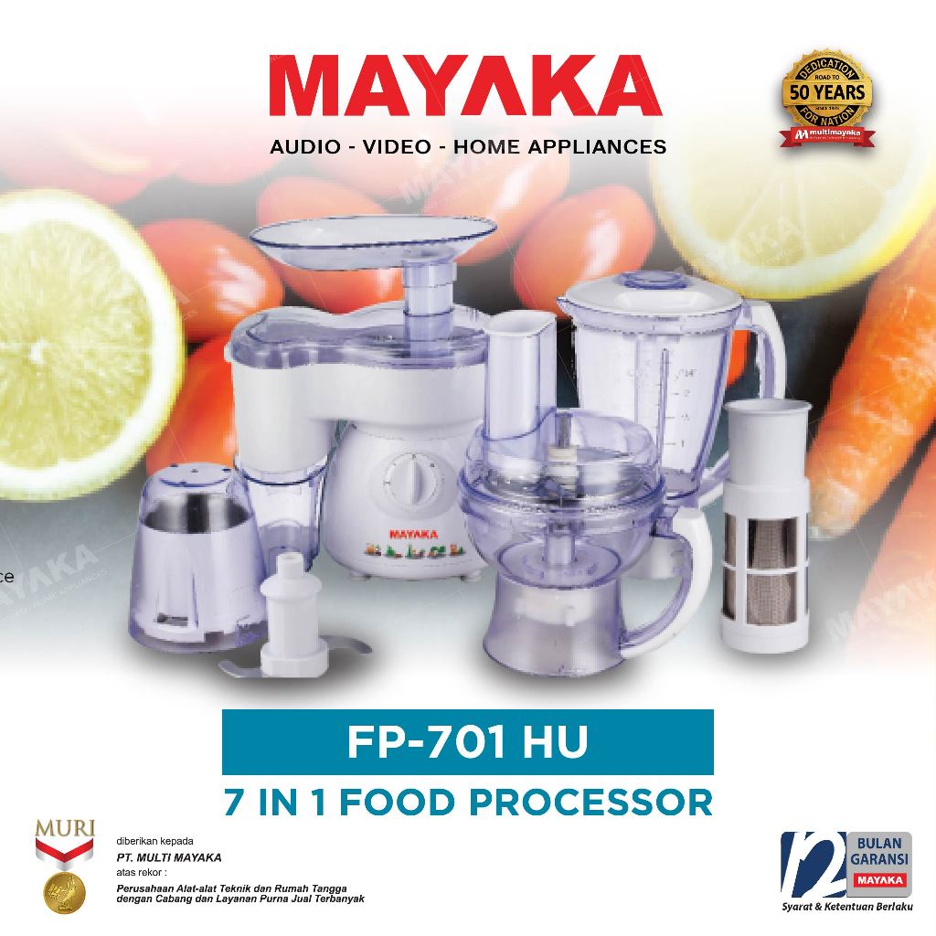 Mayaka Food Processor Can 7 Functions in 1 Unit - FP-701 HU - Official ...