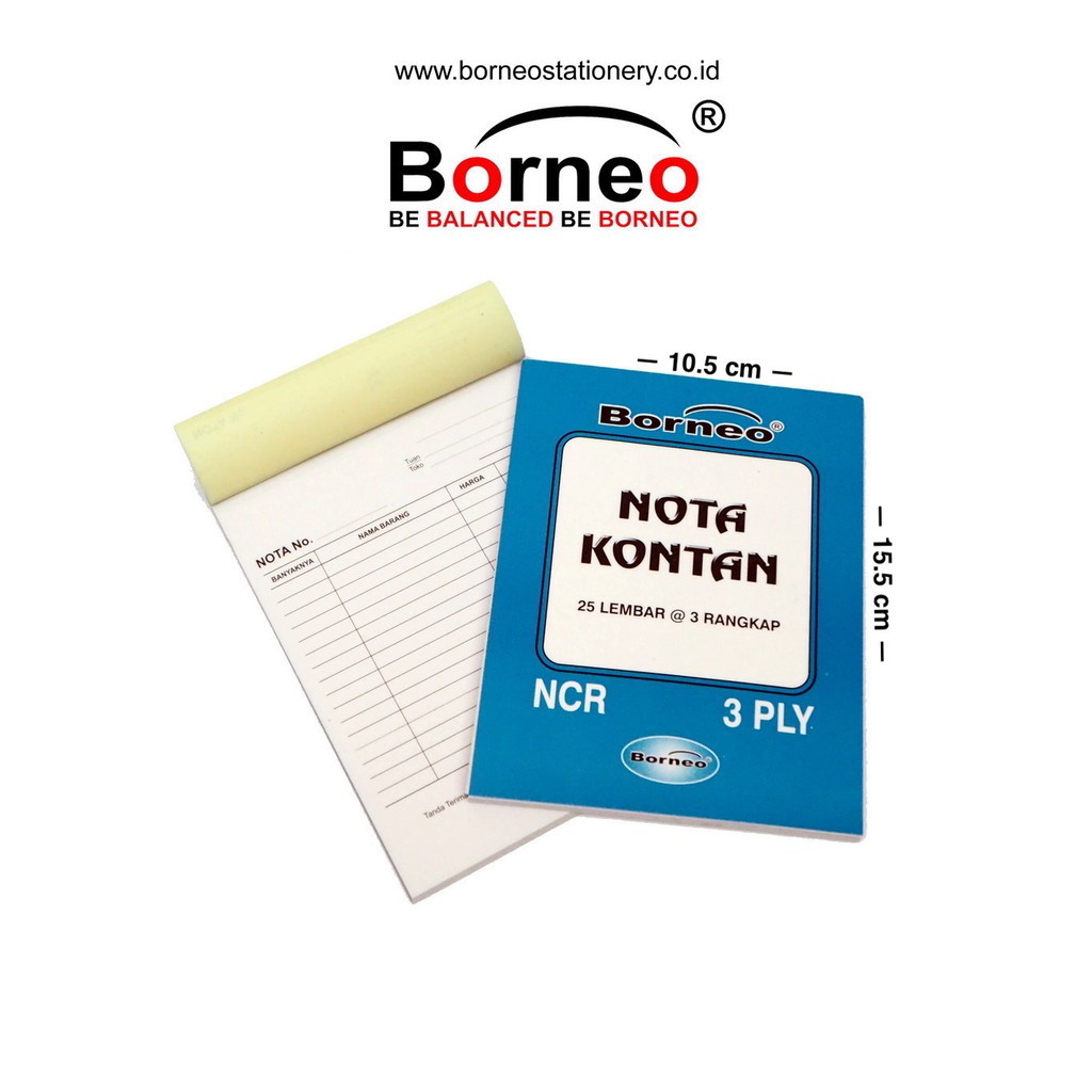 Borneo SMALL cash notes 25 SHEETS 3 PLY 10x15cm small cash receipt ...
