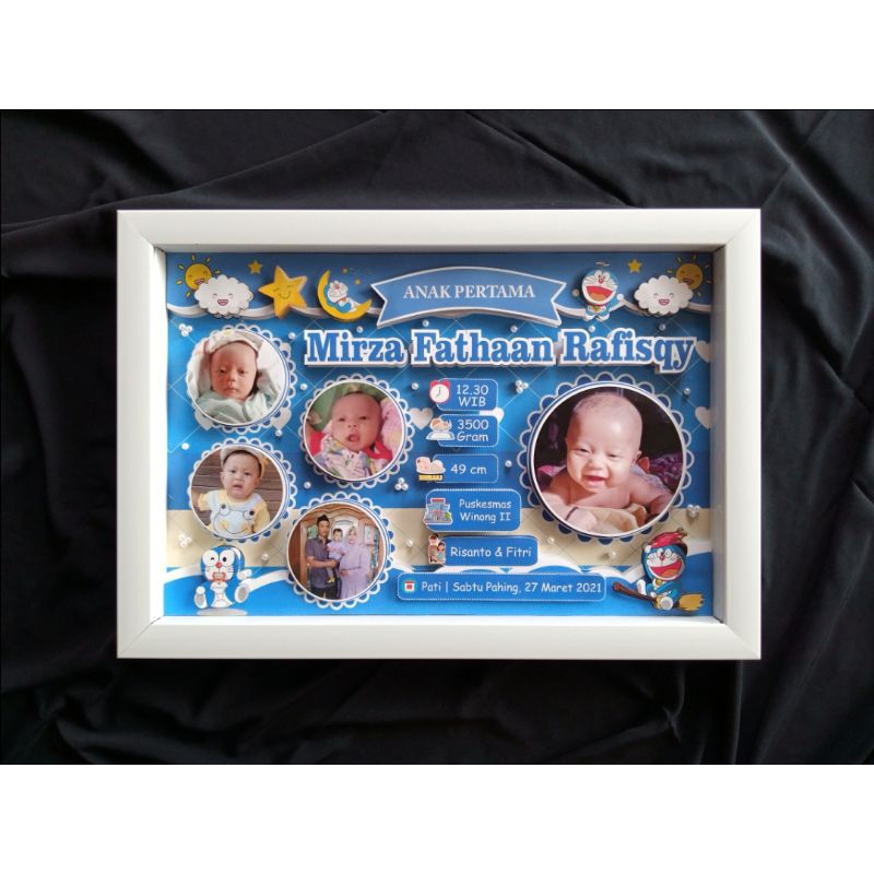 3d Baby Biodata 15R | Pop Up Biodata | 3d Frame | Baby Bio | Birth ...