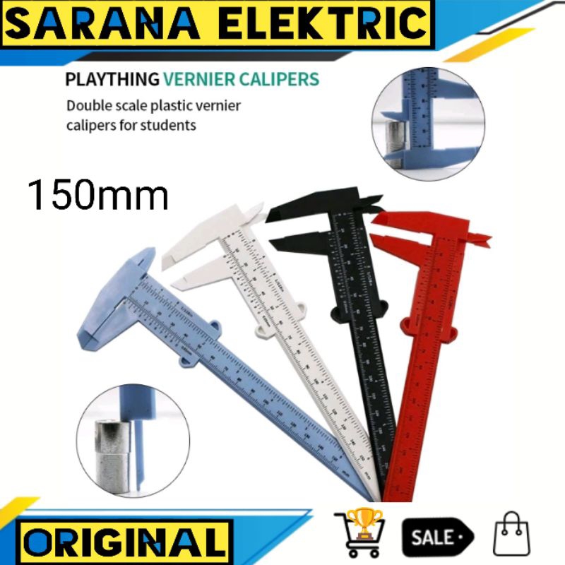 Plastic CALIPER 150MM VERNIER CALIPER PLASTIC SIGMAT MINI 150 MM ...