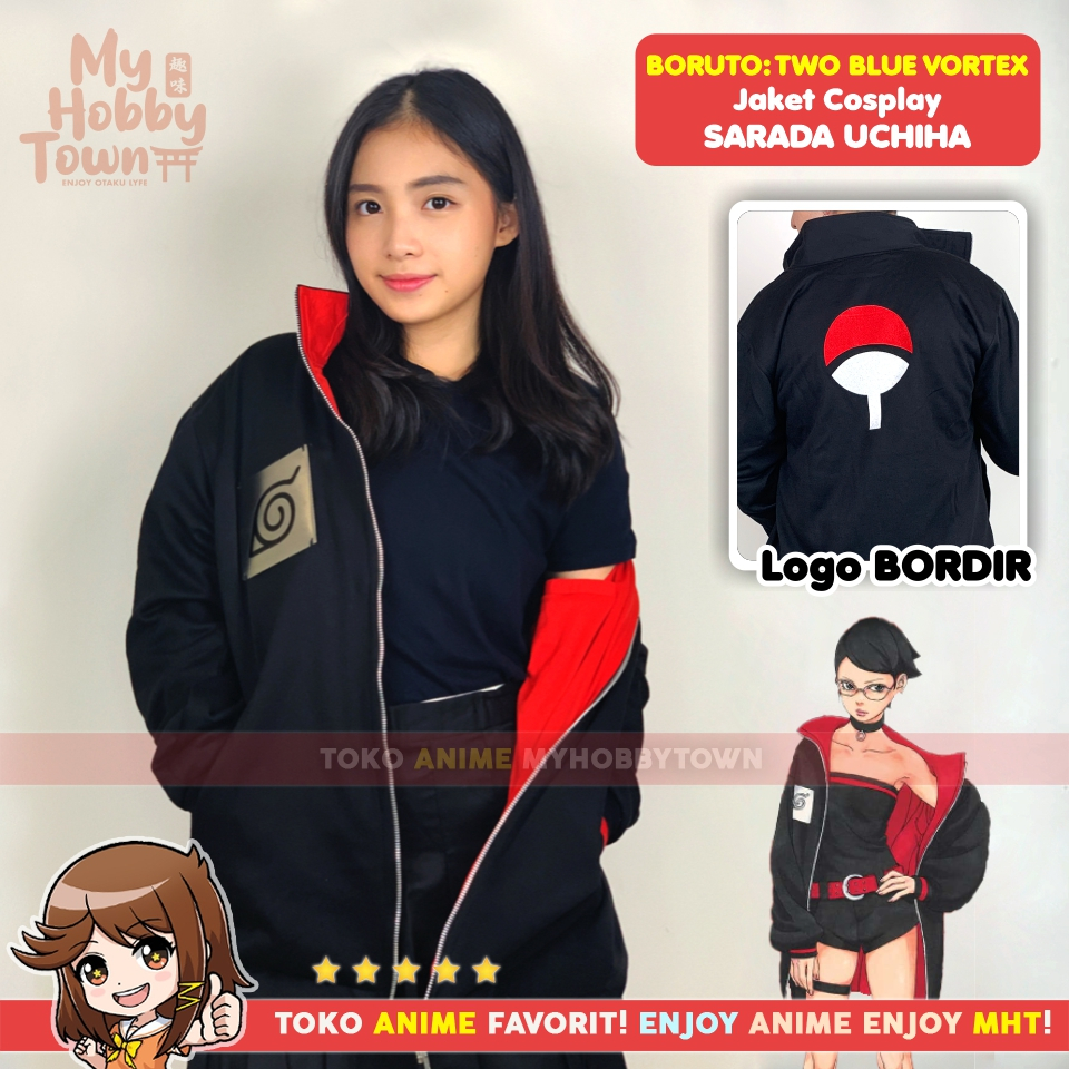 Sarada Uchiha Boruto Two Blue Vortex Anime Cosplay Jacket After Post ...