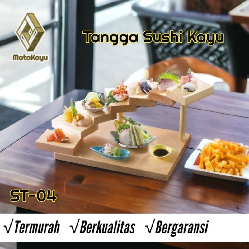 Sushi Tray, wooden ladder sushi rack, unique wooden sushi serving place ...
