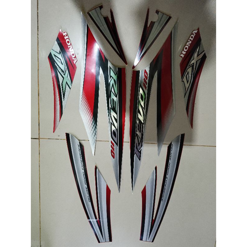 MERAH Original red silver Revo DX sticker striping | Shopee Malaysia