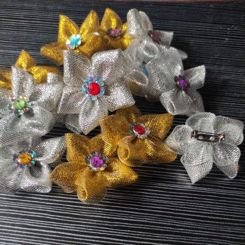Souvenir hijab pin brooch/gold silver ribbon pin (retail/wholesale ...