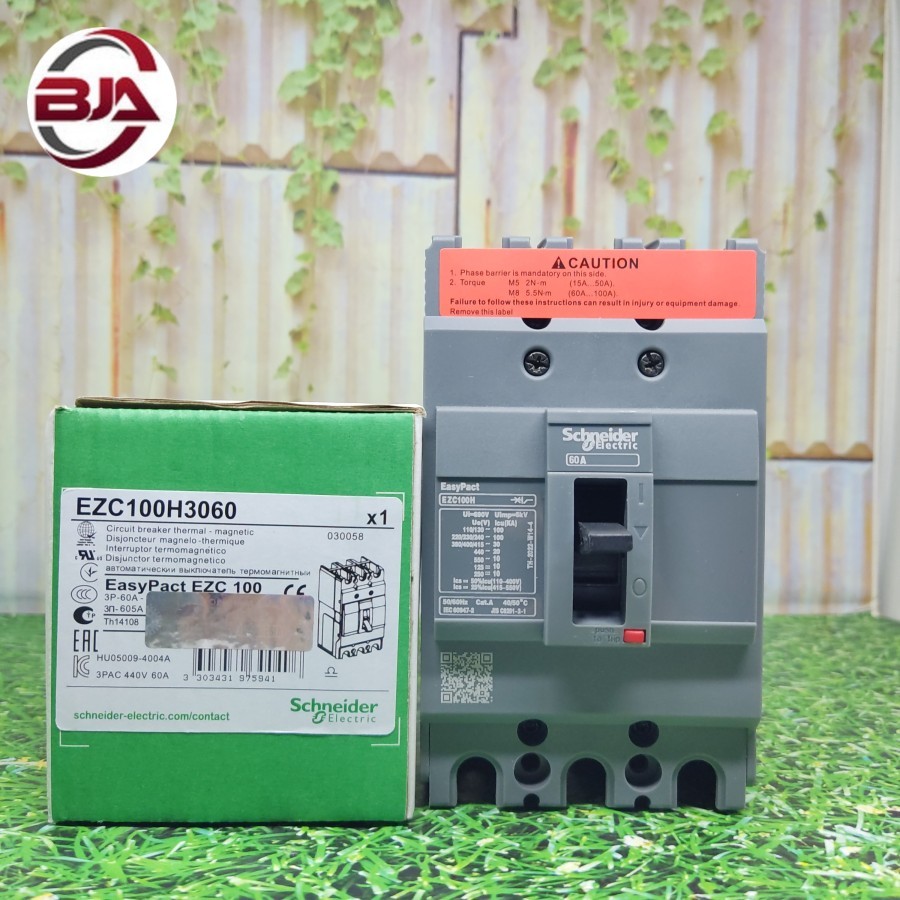 MCCB Breaker Schneider Electric EZC100H 3P 60A 3phase EZC100H3060 ...