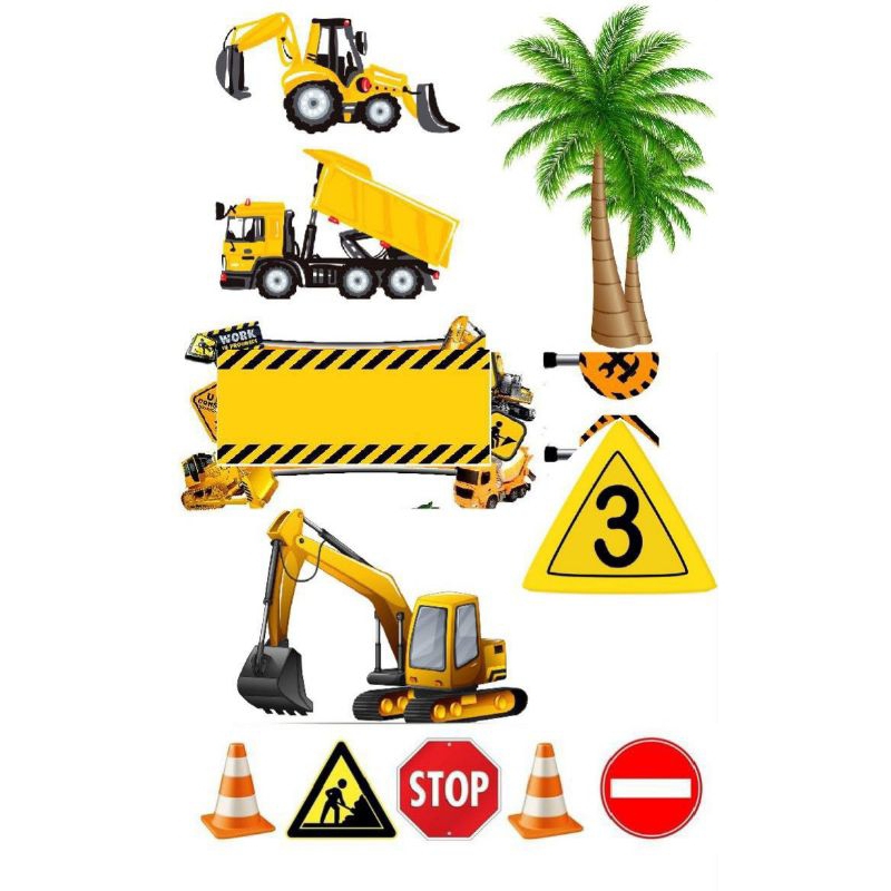 Excavator TOPPER/Heavy Equipment Theme TOPPER | Shopee Malaysia