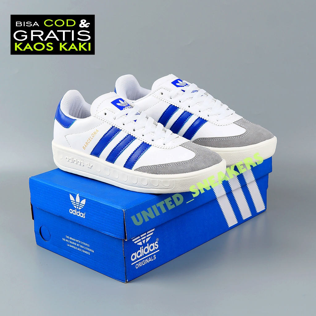 PUTIH Adidas Barcelona 99 Classic Men's Shoes Ultras Casual Shoes Three ...