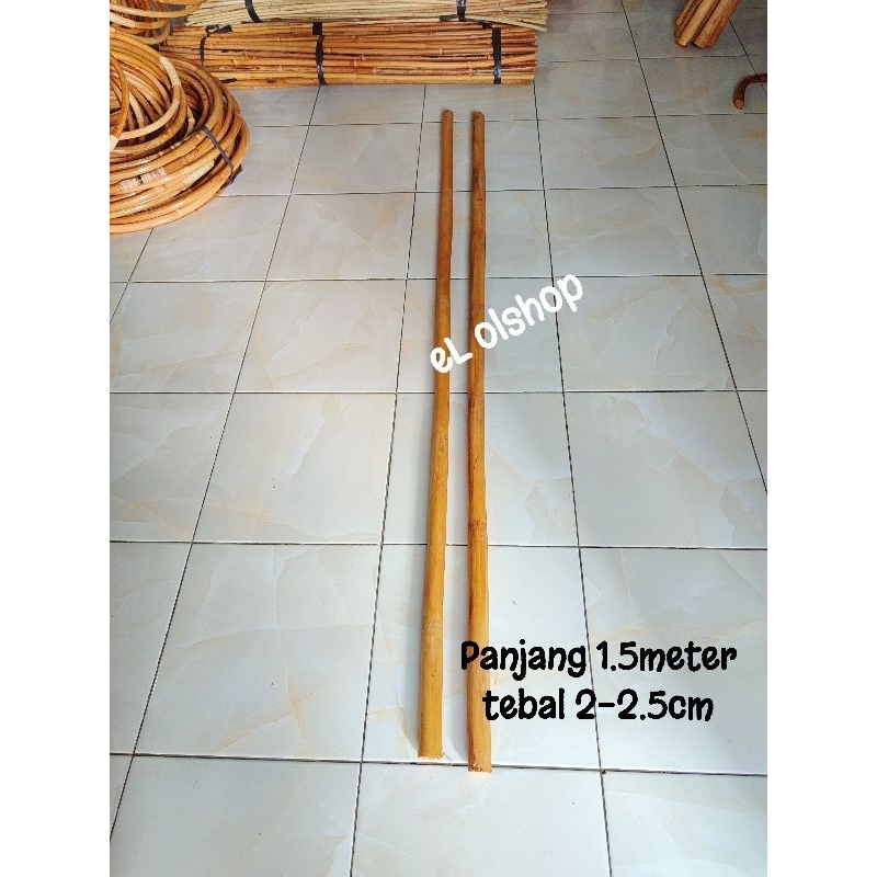 Rattan Stick Toya Wushu Stick Pencak silat Stick 1.5 meters | Shopee ...