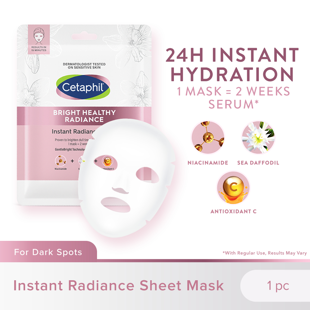 Cetaphil Bright Healthy Radiance Instant Radiance Sheet Mask 23ml ...