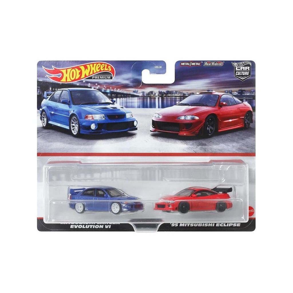 Hot Wheels Premium Two Pack 95 Mitsubishi Eclipse vs Mitsubishi Lancer ...