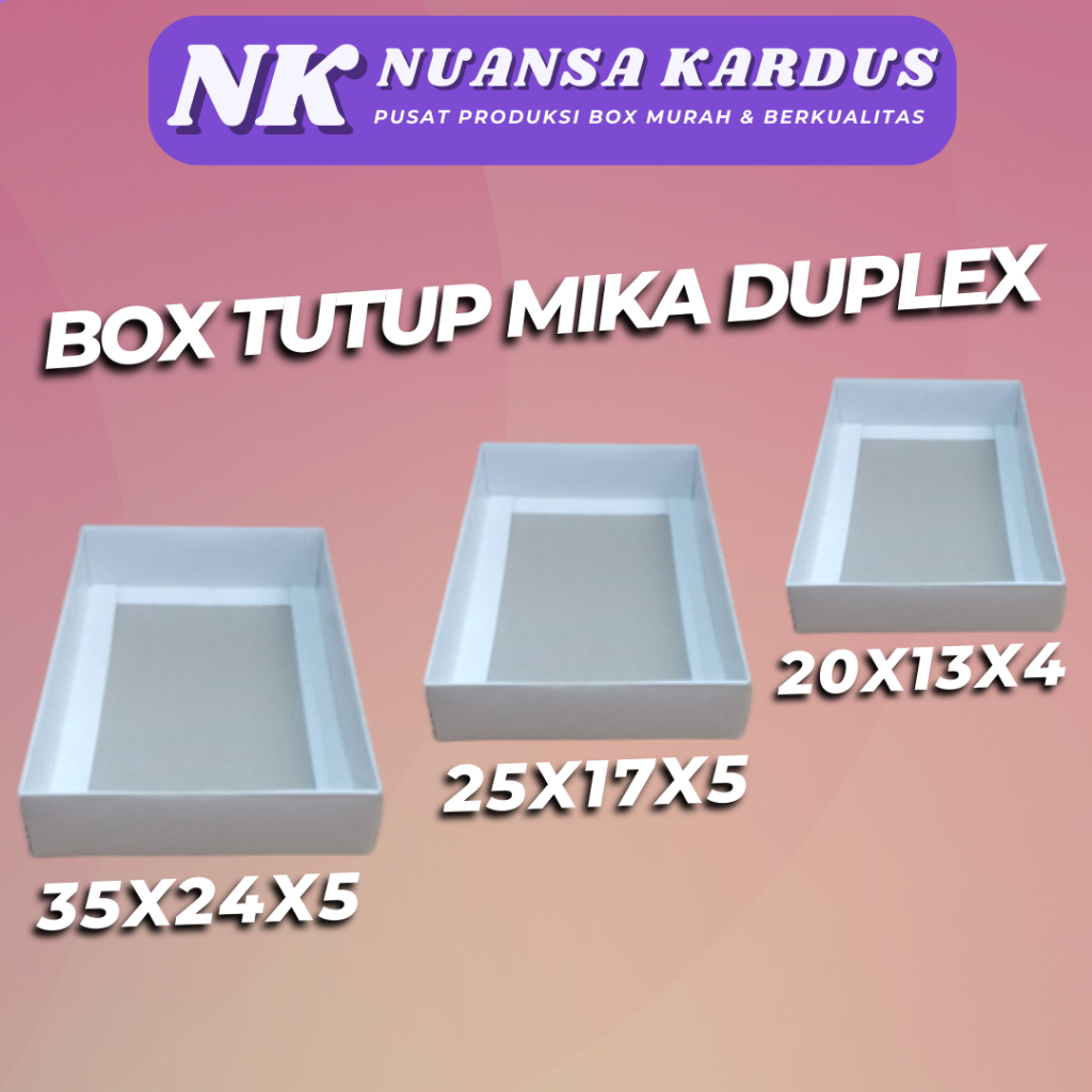 PUTIH Box Dus Duplex White Box With Mika | Pudding Packaging Box ...
