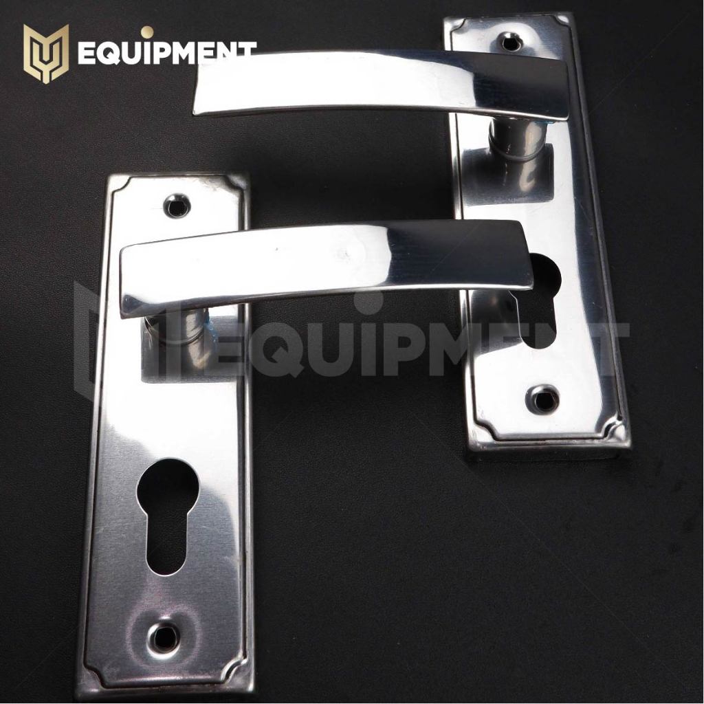 Small door lock 15cm cylinder / silver plate handle / cylinder safety ...