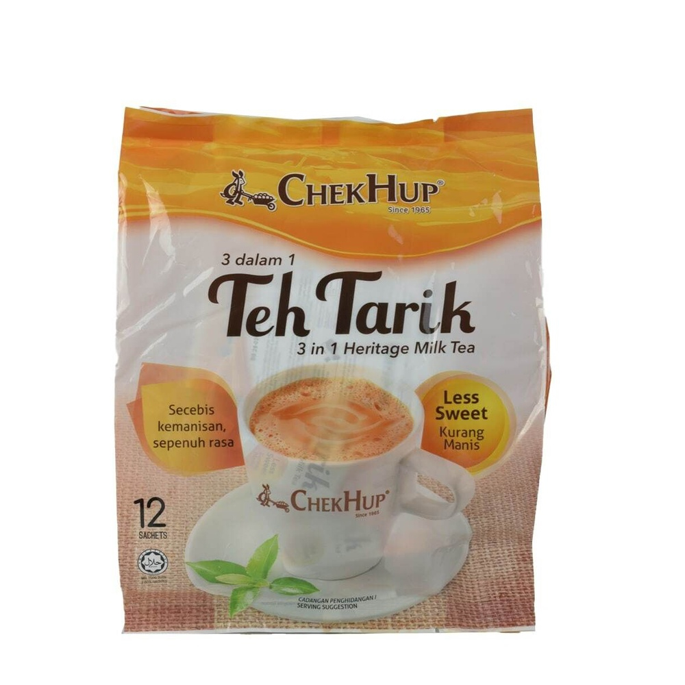 Chek Hup 3in1 Teh Tarik Heritage Milk Tea Less Sweet 12x35 Gram ...