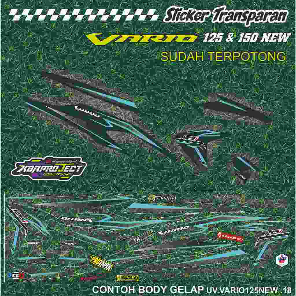 VARIO 125-150 NEW COOL PREMIUM TRANSPARENT STRIPING STICKERS HONDA ...