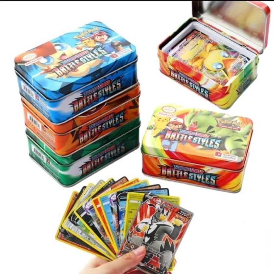 Pokemon Cards Pokemon Cards Collection Tin BOX Packaging contains 41 ...