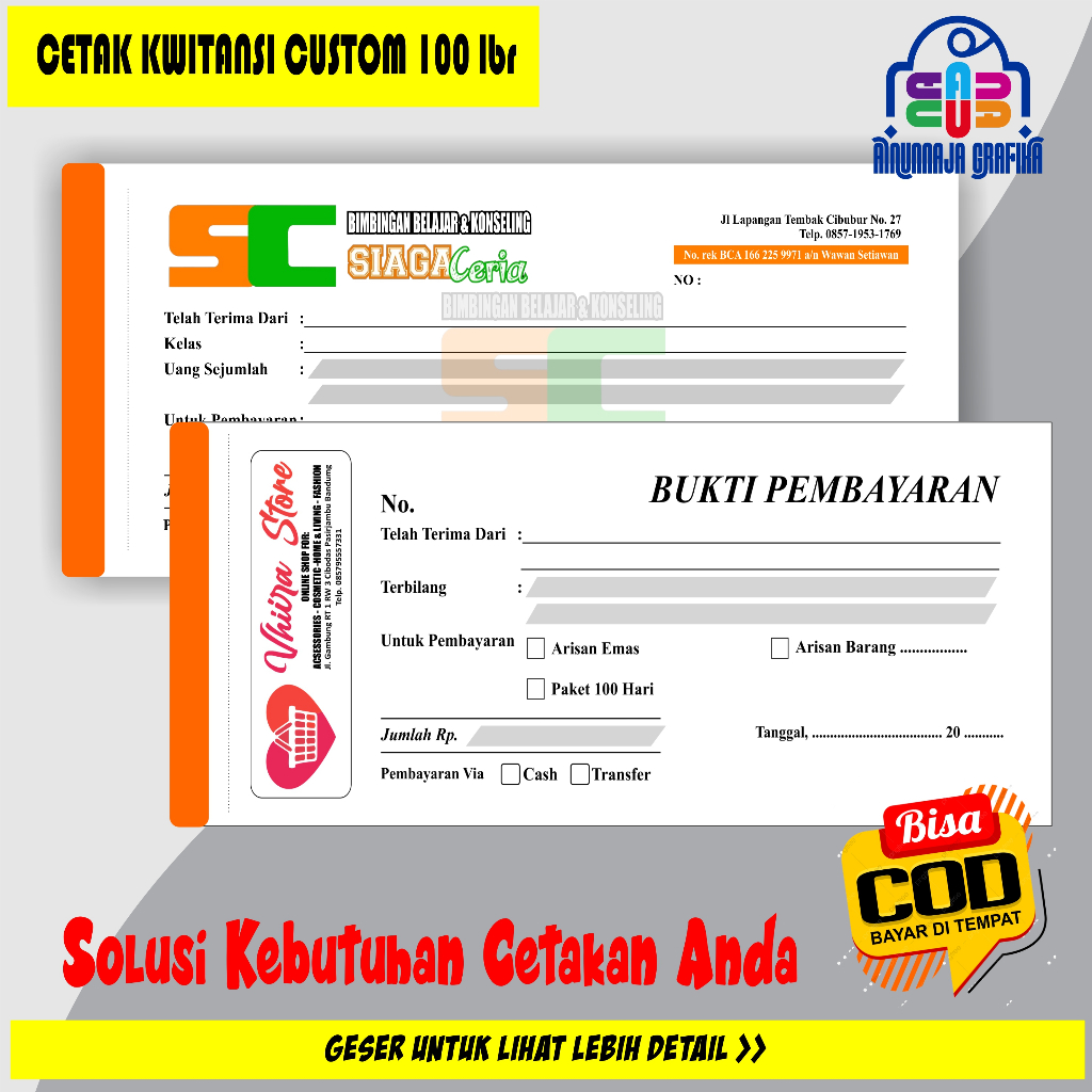 Double receipt, custom receipt, print 100 lbr receipt | Shopee Malaysia