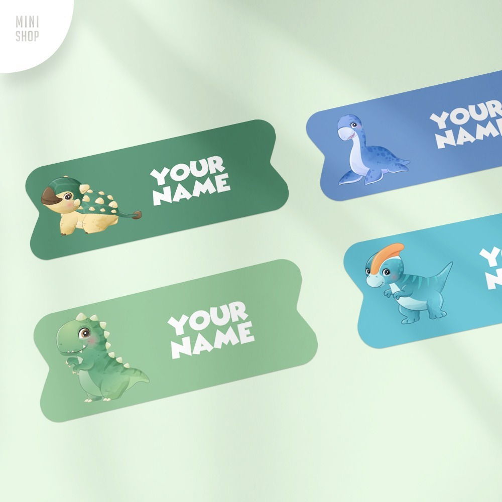 Custom Name Sticker Waterproof Dino 2 (T Rex Tyranosaurus) | Shopee ...