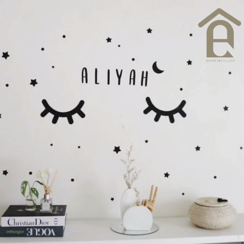 MATA SLEEPY EYE EYES SLEEP EYES EYE WALL STICKER EYELASH EYELASH ...