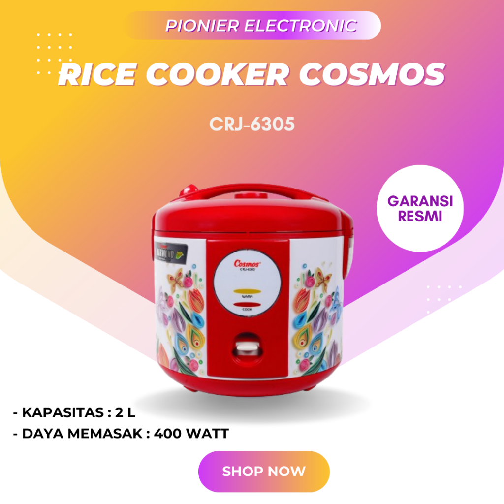 Rice COOKER COSMOS MAGIC COM 2L Type CRJ-6305 Official Warranty ...