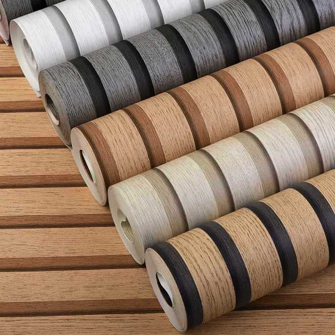 KAYU Elegant Wood Panel Wall Wallpaper Size 9m to 10m x 45cm | Shopee ...