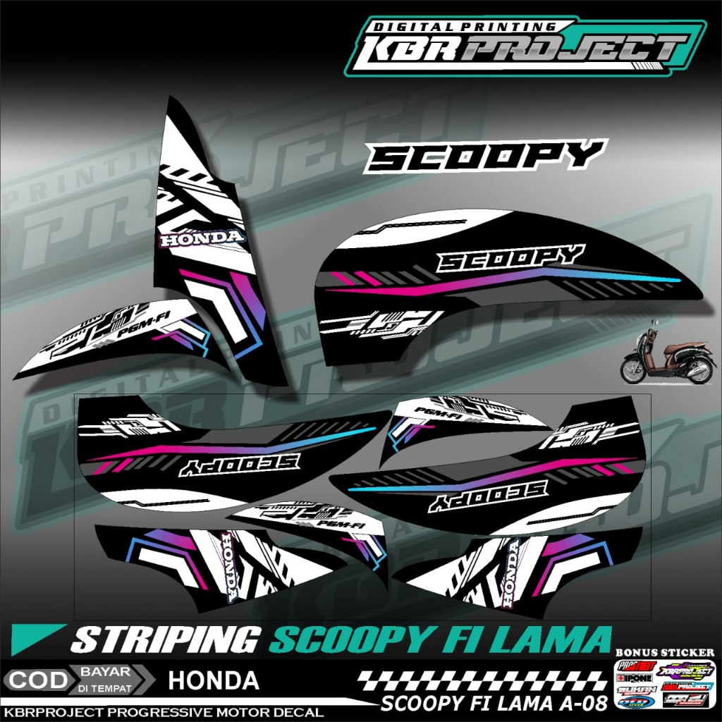 Old FI Old STRIPING Sticker PREMIUM Cool Motorcycle Trim Variations Old ...