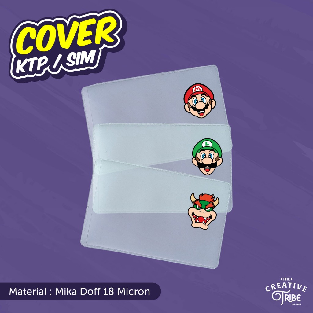Super Mario - Unique Character KTP / SIM Cover - Mica Plastic Cover ...