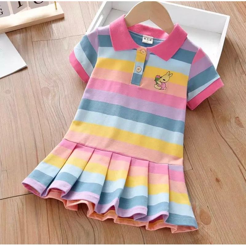 Girls' dresses 1-5 years old with rembow motif, viral children's ...