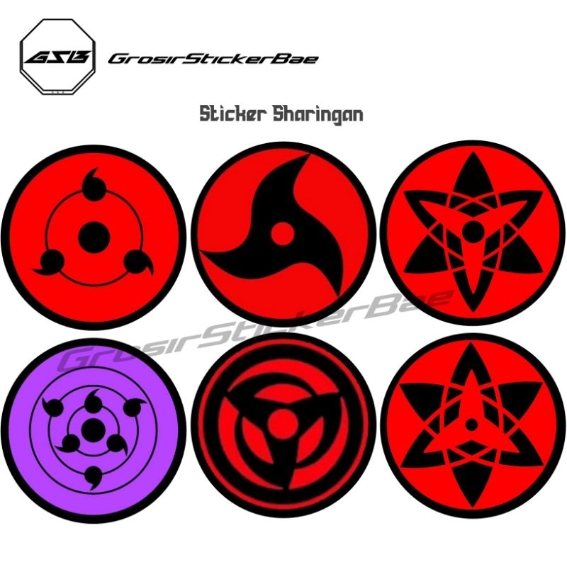 Sticker sharingan rinnegan Sticker cutting Motorcycle Car naruto ...