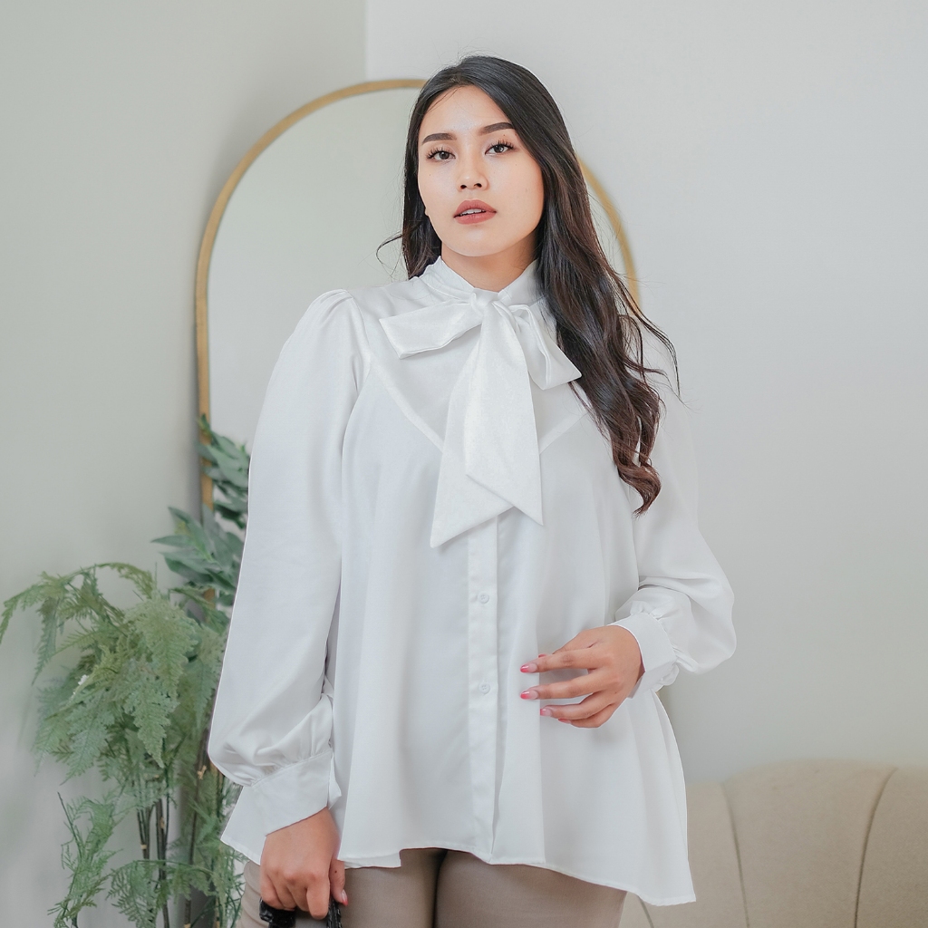 KEMEJA Bigissimo - Aleira Blouse | Women's Tops Blouses Korean Office ...