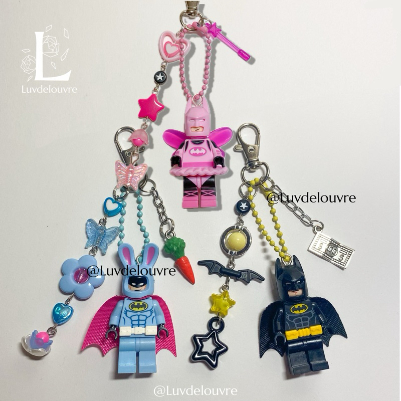 GANTUNGAN Batman FAIRY KEYCHAIN COQUETTE PINK MOVIE BATMAN BUNNY LEG0 ...