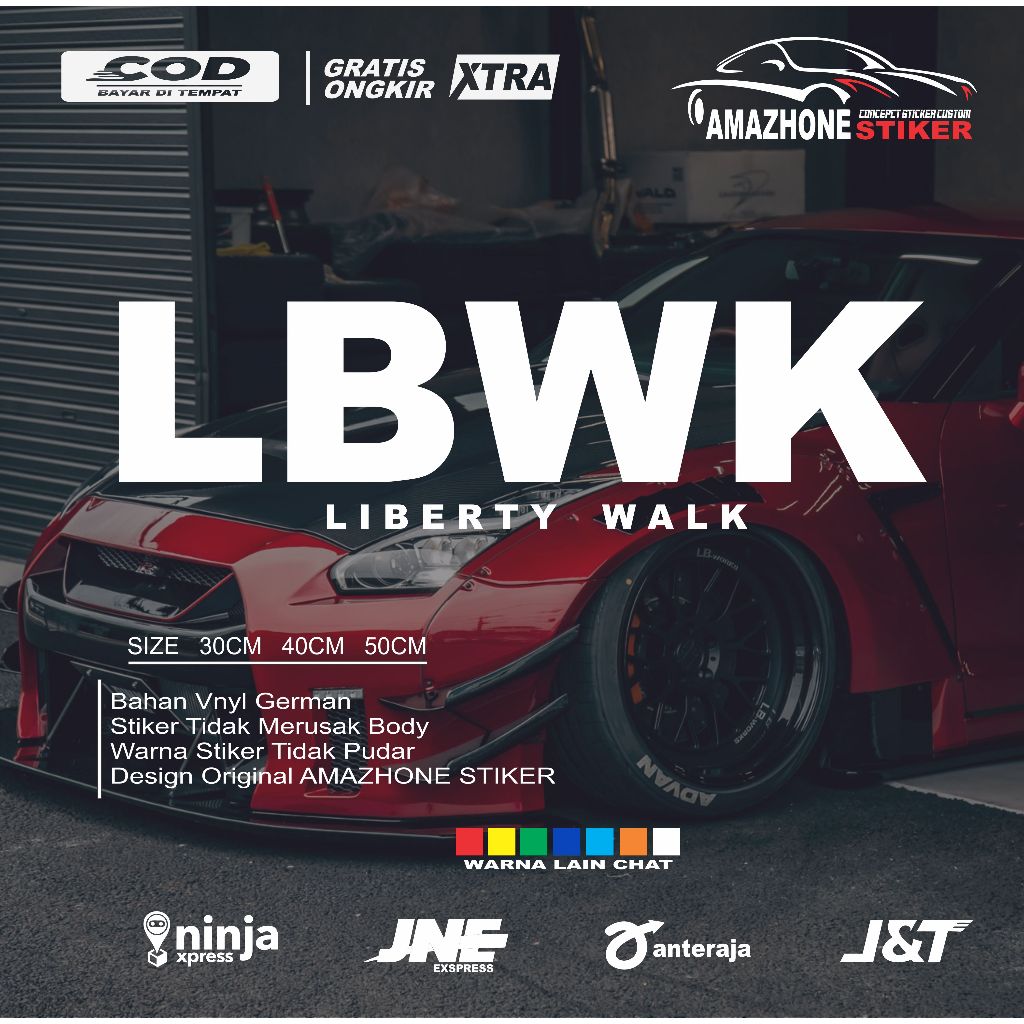 Lbwk liberty walk glass stickers, cutting stickers for various car ...