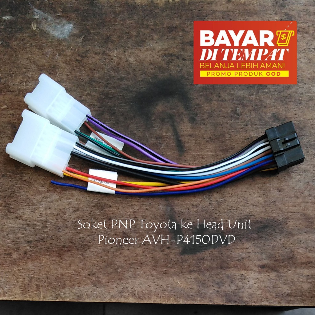 Toyota PNP Car Socket Cable to Pioneer AVH-P4150DVD Pioneer AVHP4150DVD ...