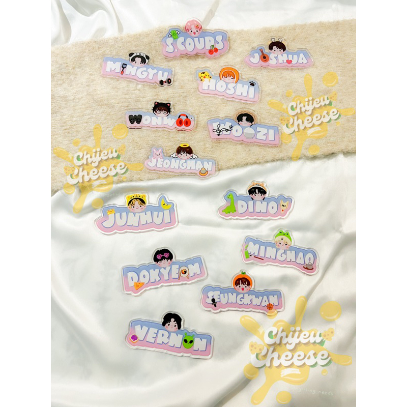 Name Tag Acrylic Nameplate Seventeen sebong svt Caratbong carbong ...