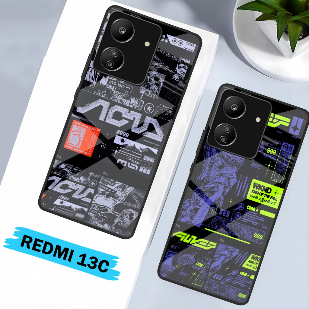 Softcase Glass Redmi 13C [01] Aesthetic Glass Softcase Redmi 13C ...