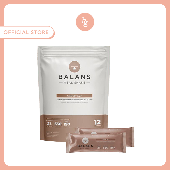 Balance - Meal Shake Choco Oat | 12 Sachets | Shopee Malaysia