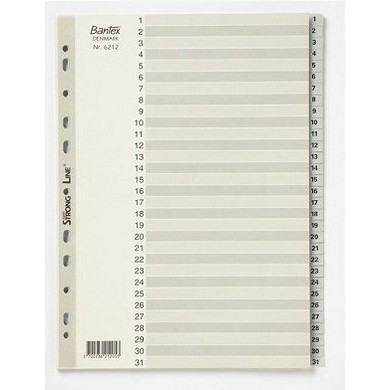 Bantex Plastic Divider A4 6212 (1-31 Index) | Shopee Malaysia