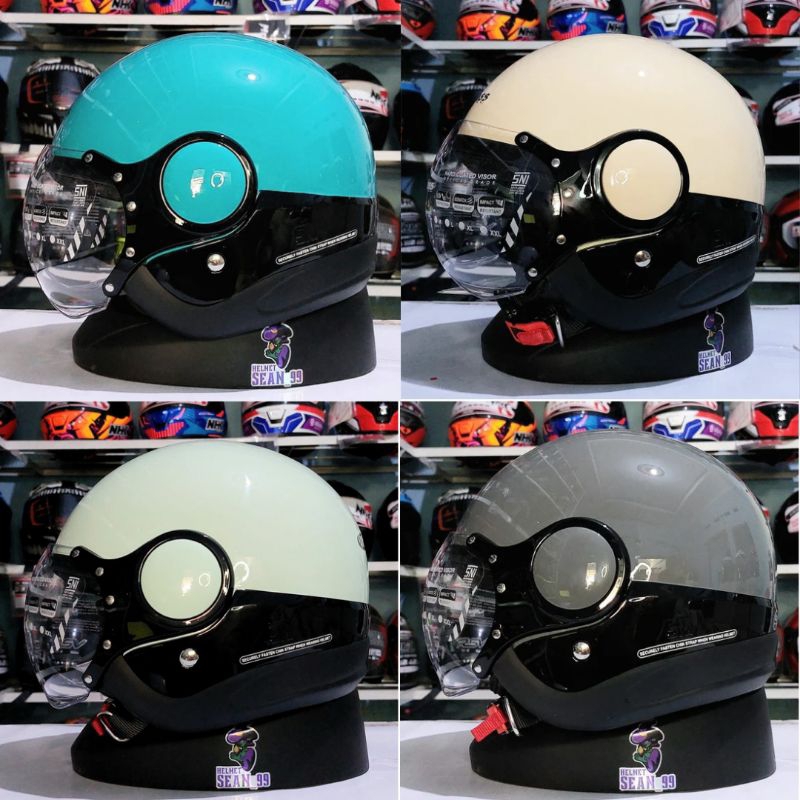 Cargloss M-ONE HELMET | Cargloss M 1 RETRO ORIGINAL SNI HALF FACE ...