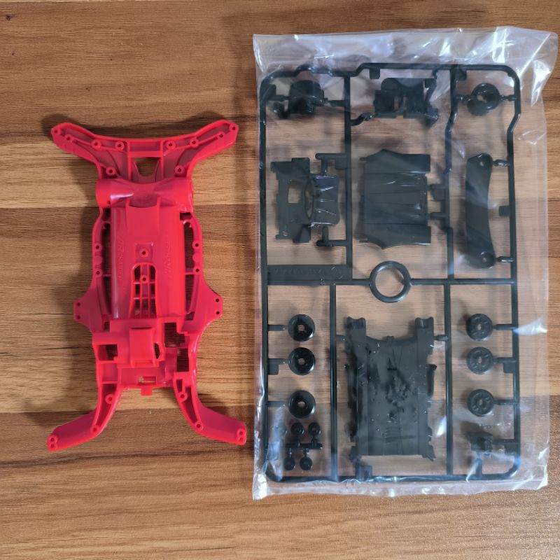 Tamiya AR Chassis PC ABS Red + Original Gear Box | Shopee Malaysia