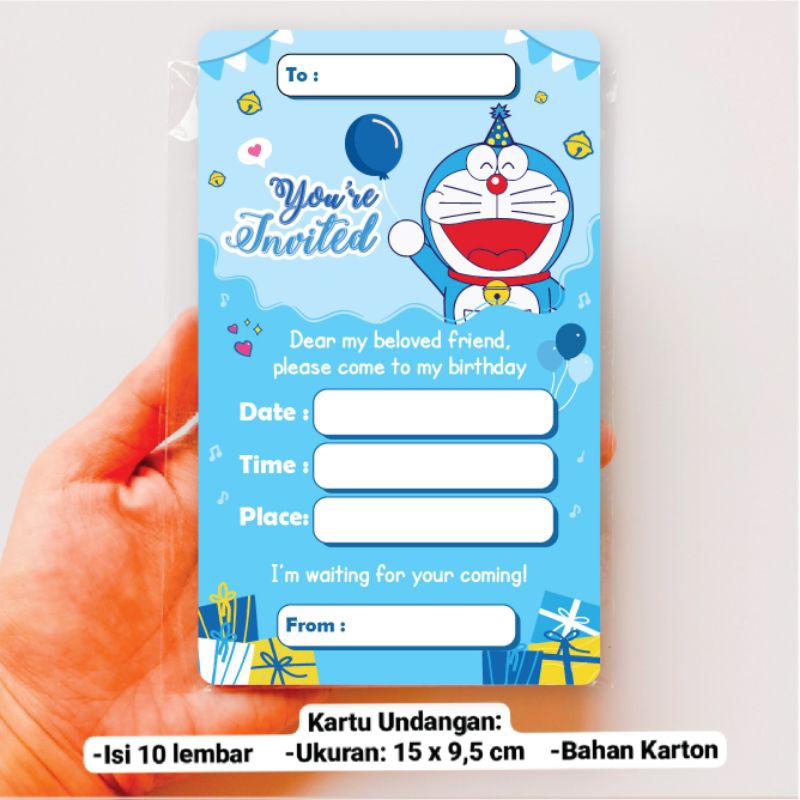 Doraemon BIRTHDAY INVITATION CARDS CONTAINS 10 HAPPY BIRTHDAY EVENTS ...