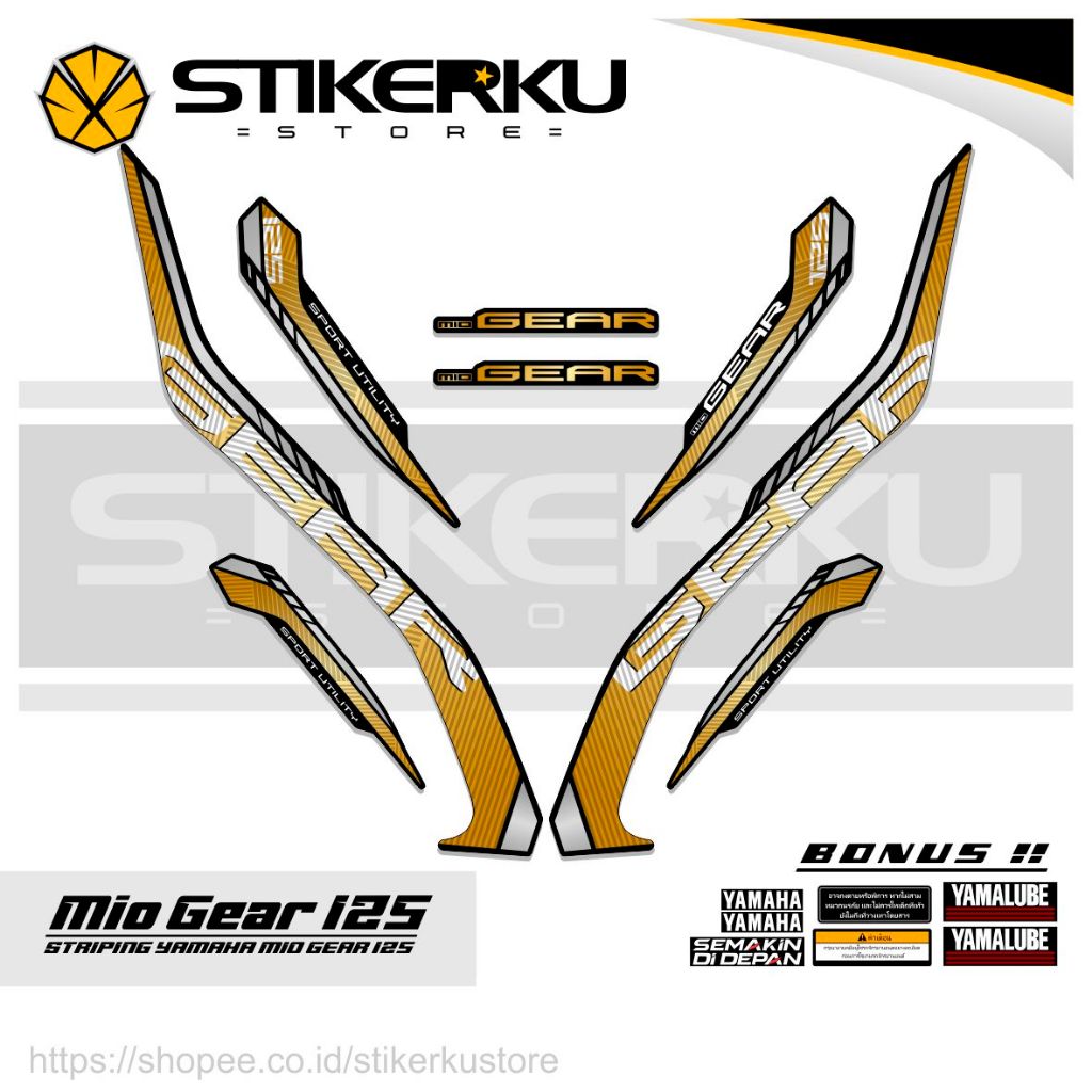 Striping MIO GEAR/MOTIF 6/STICKER GEAR 125/STICKER YAMAHA GEAR/STICKER ...