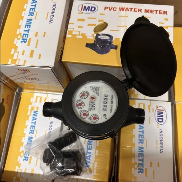 SNI Water Meter PVC Plastic Water Meter 1/2" inch 1/2" in 0.5 dim AMNB ...