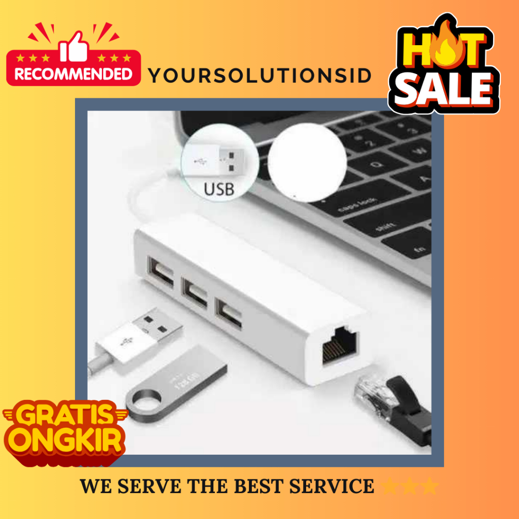 Usb to LAN Ethernet External Network Card with USB Hub - 8152 | Shopee ...