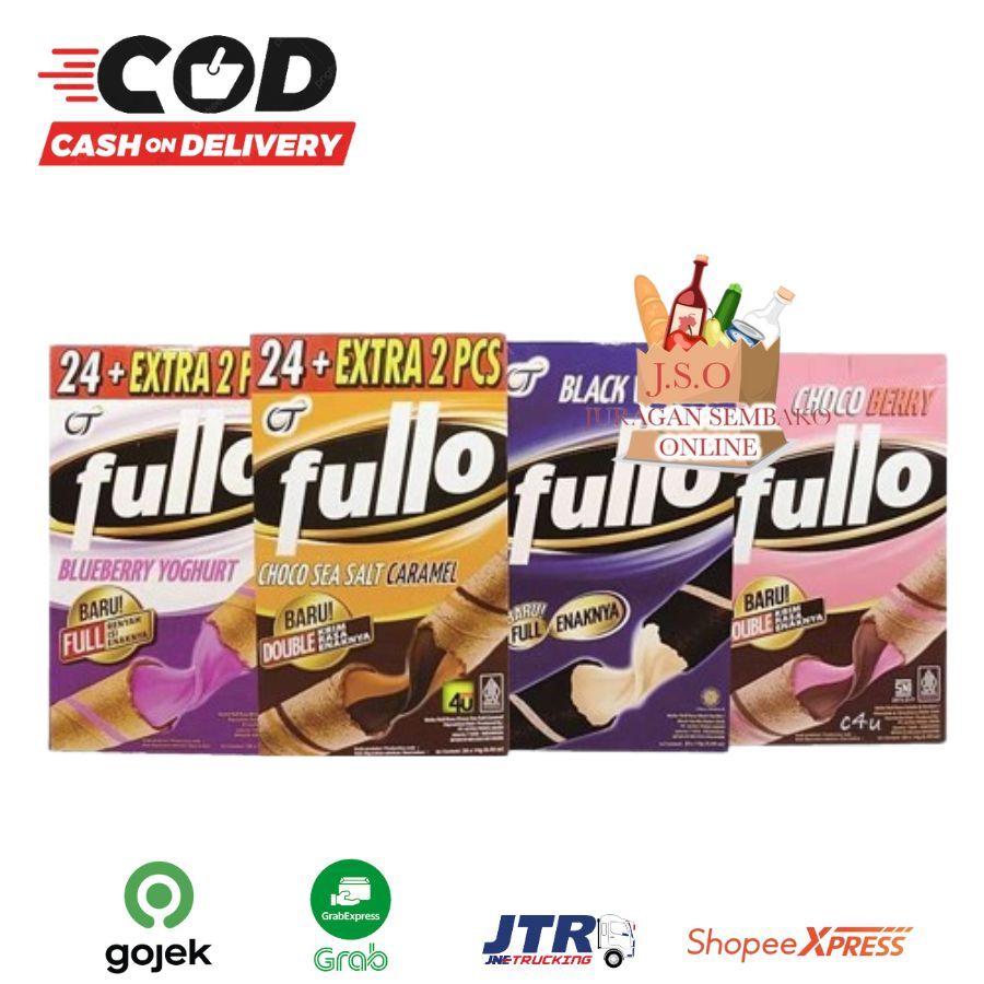 (JSO) Fullo Wafer Roll New Double Cream 14 Gr 1 Box Contains 24+2 ...