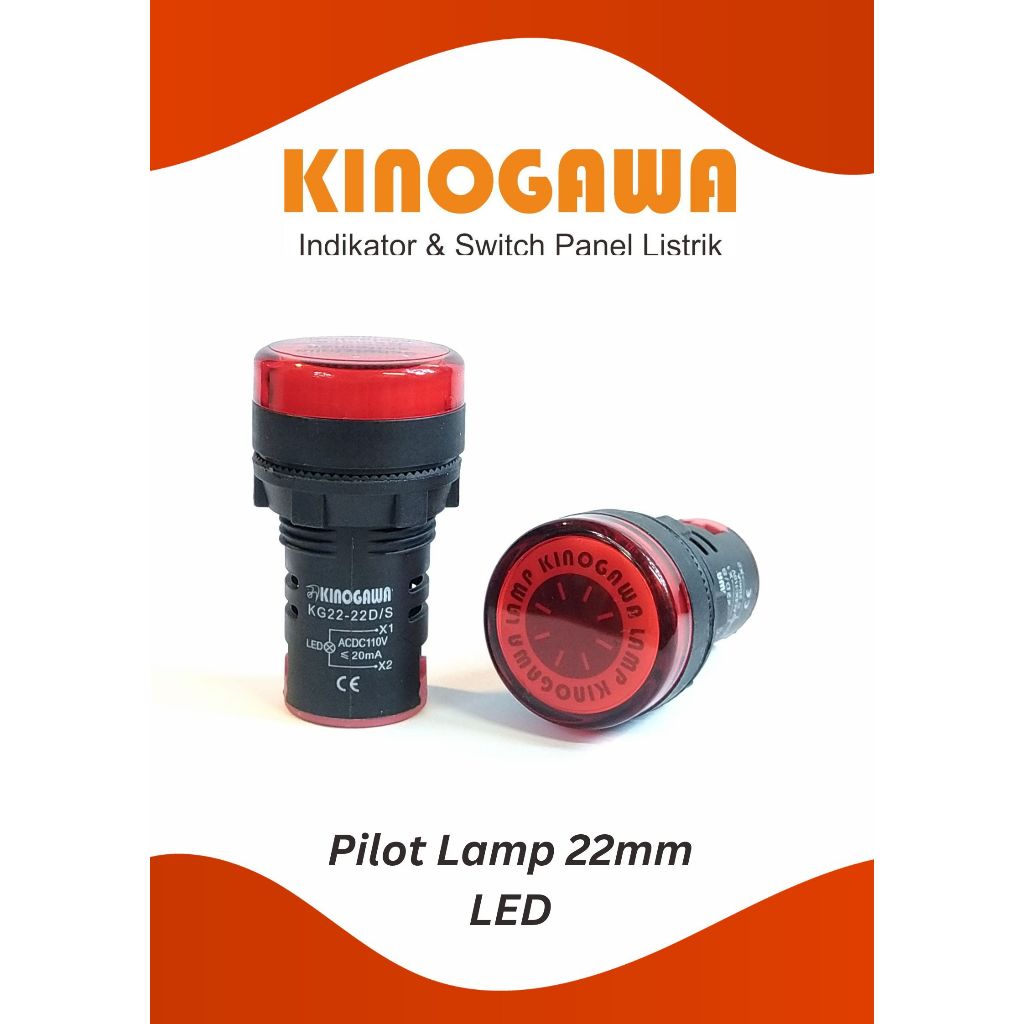 MERAH Pilot Lamp 22mm 110V Red - LampPanel 22mm 110V Red | Shopee Malaysia