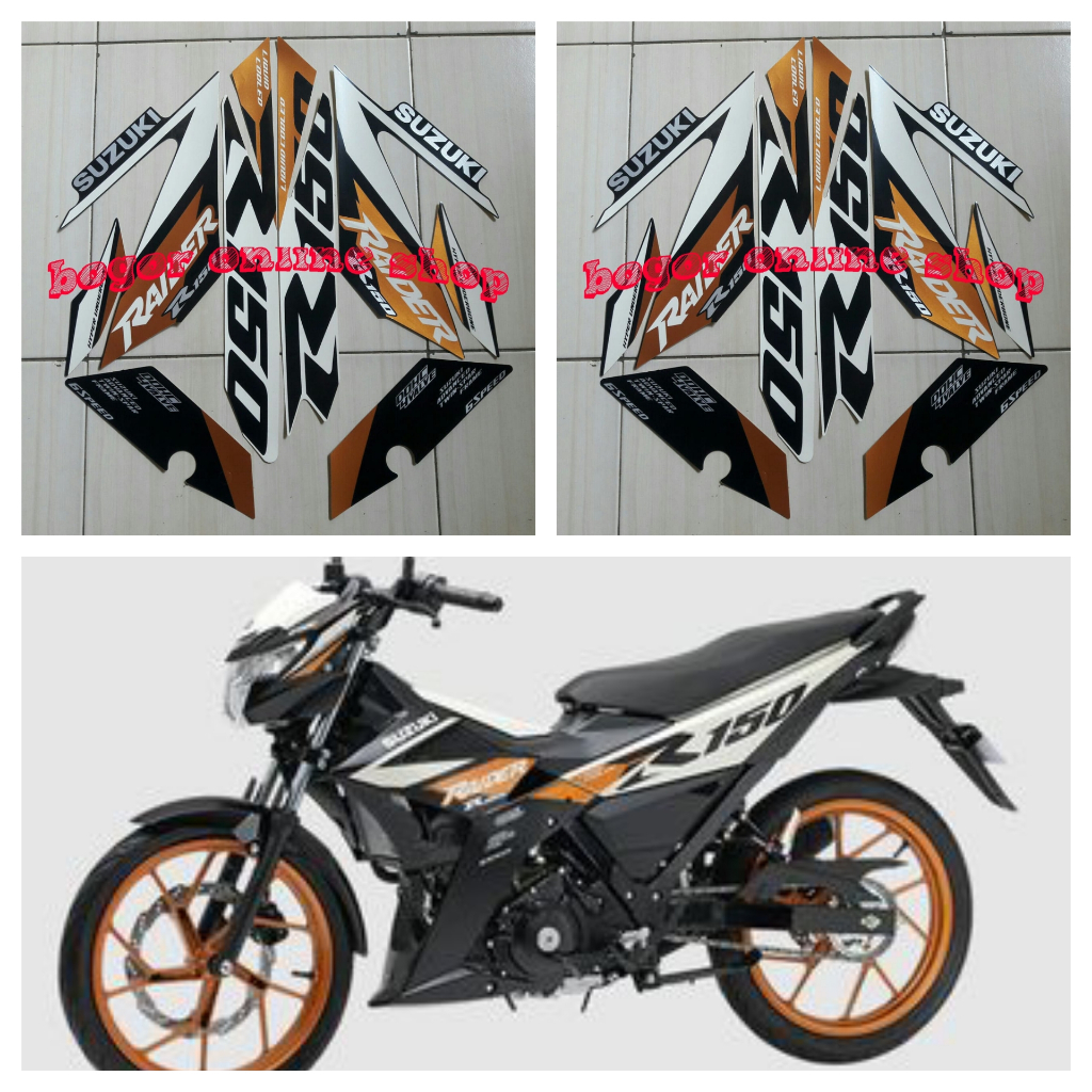 PUTIH HITAM Sticker STRIPING Motorcycle SUZUKI RAIDER R150 2024 SE BODY ...