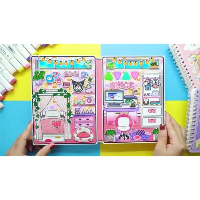 Toca Boca Educational Toy Paper book Paper Doll Toca Live World Y2k ...