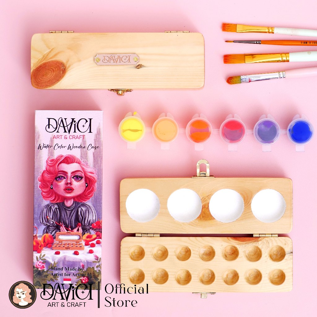 KAYU Davici Handmade Wooden Palette Watercolor / Watercolor Painting ...