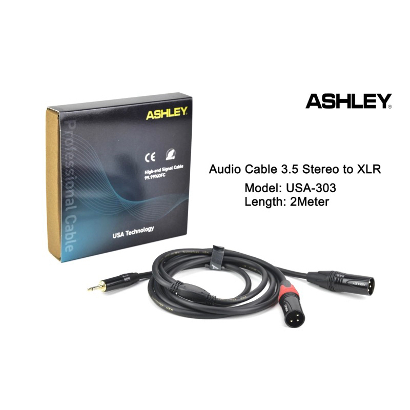 Original Ashley USA 303 3.5 MM TO XLR Audio Cable | Shopee Malaysia
