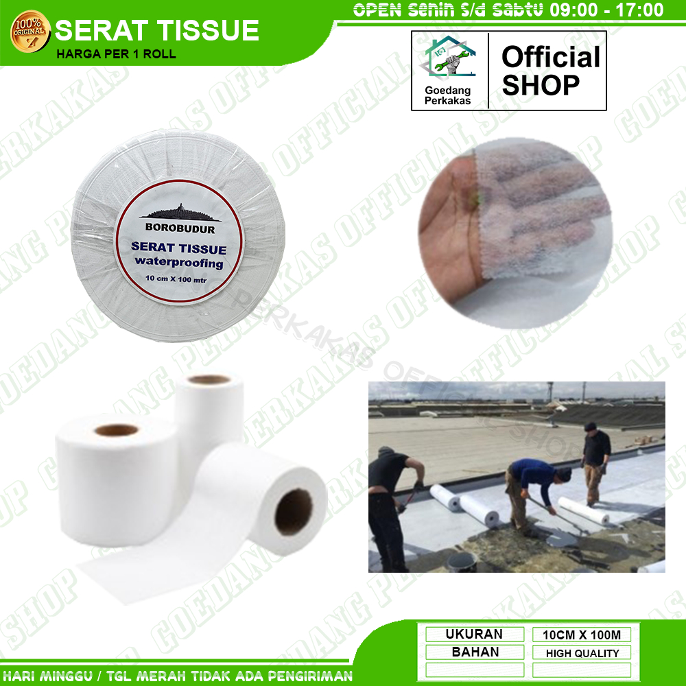 Tissue Mate Fiber Leak Patch Waterproof 10CM X 100M Borobudur | Shopee ...